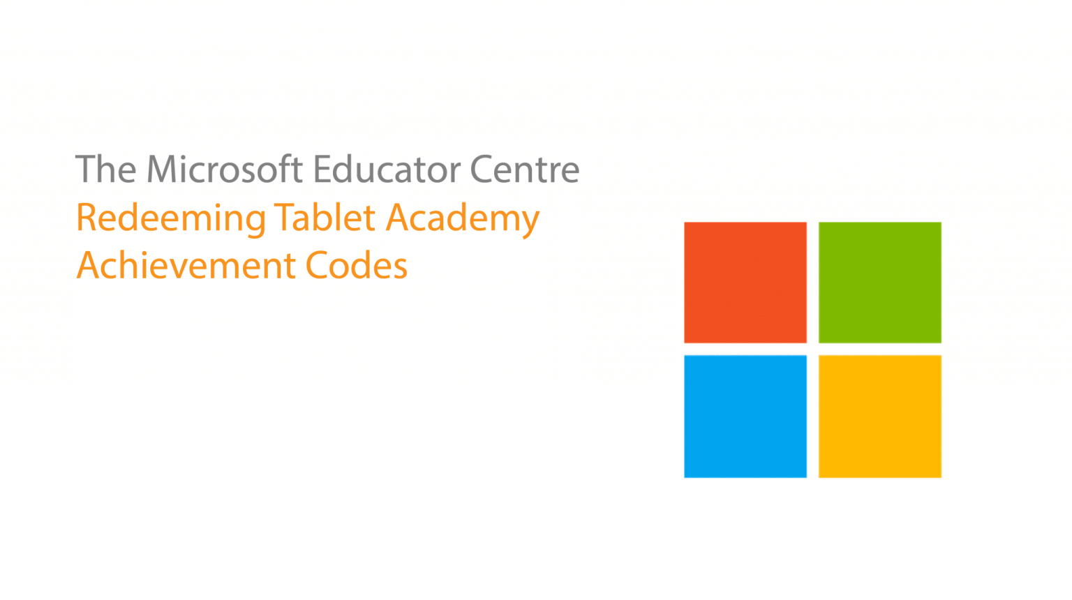 Redeeming Achievement Codes at The Microsoft Educator Centre – TA On-Demand Platform